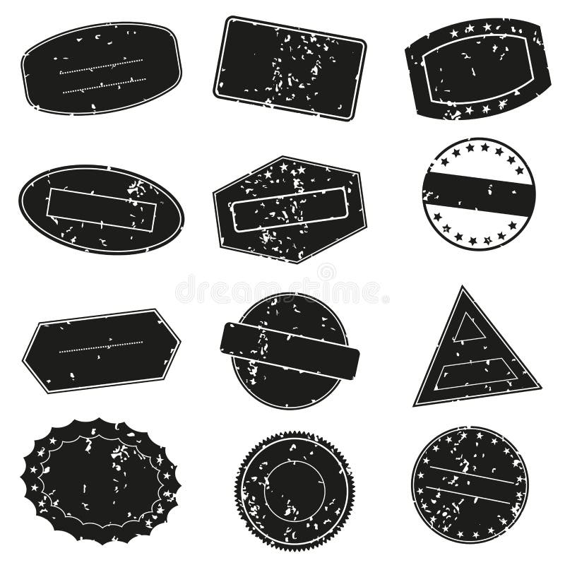 Empty Seals Black Stock Illustrations – 617 Empty Seals Black Stock ...