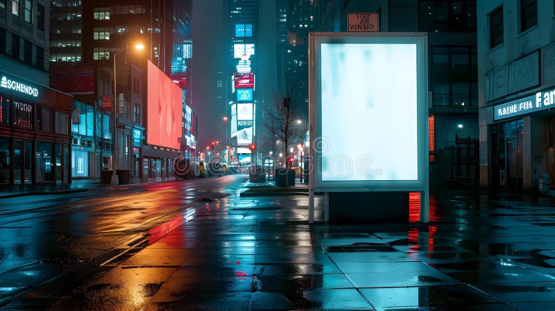 An Empty Stand for Advertising in a Big City Stock Image - Image of ...