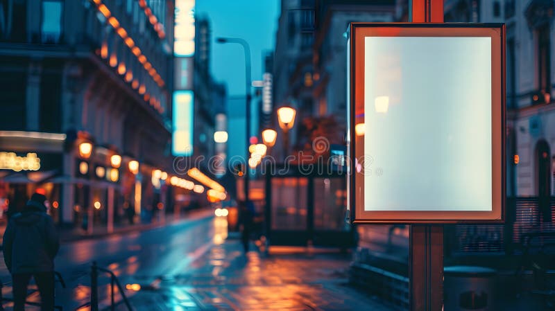 An Empty Stand for Advertising in a Big City Stock Image - Image of ...