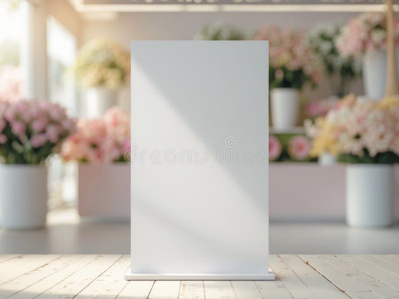 Empty Stand with Free Place for Text Flower Shop in the Background Copy ...