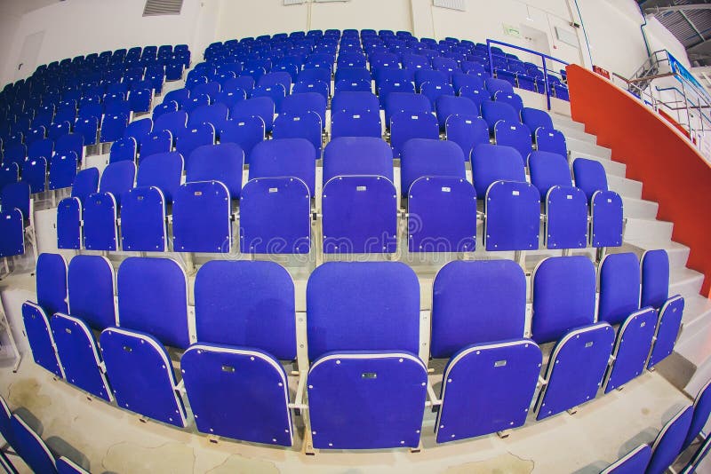 Empty Stands at the Stadium Stock Image - Image of arena, blue: 111137337
