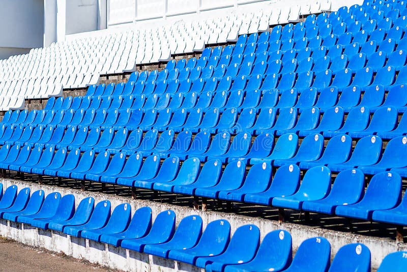 Empty Stands at the Stadium. Stock Image - Image of epidemic, chair ...
