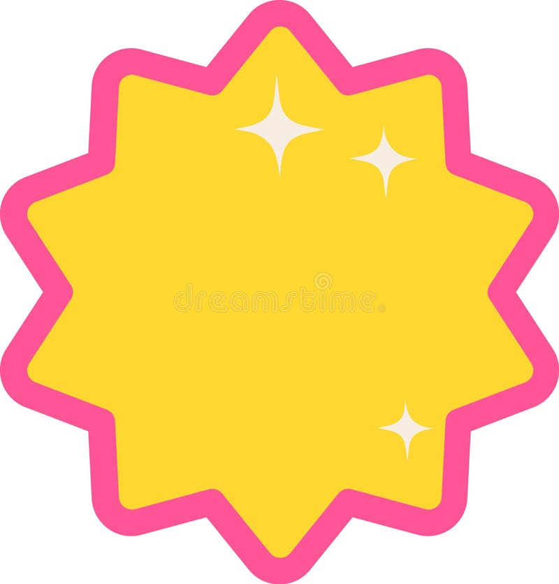 Empty Star Sticker stock vector. Illustration of star - 283943663