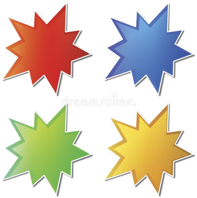 Empty star stickers stock illustration. Illustration of four - 17057645