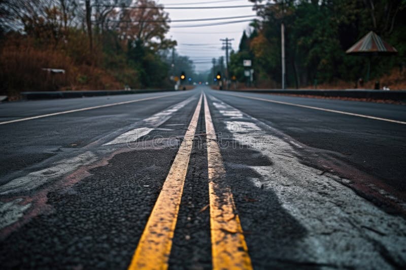 Empty Start Line with Tire Marks on Asphalt Stock Illustration ...