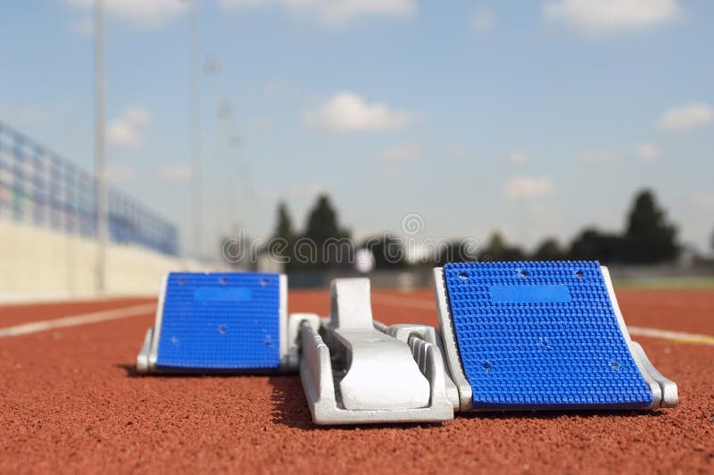 Empty Starting Block stock image. Image of racetrack - 30843759