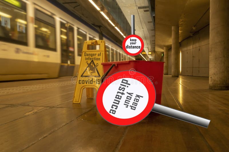 Empty Station in the Netherlands, Europe, No Passengers on the Platform ...
