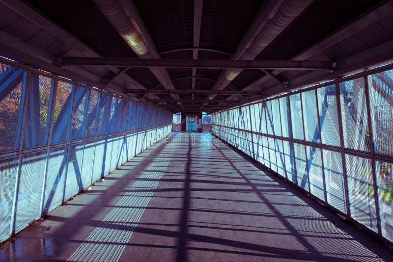Empty steel covered bridge stock image. Image of sunlight - 35705863
