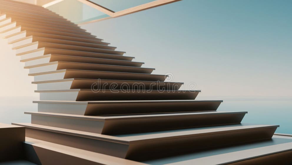 Empty Steps Against Wall stock illustration. Illustration of generated ...
