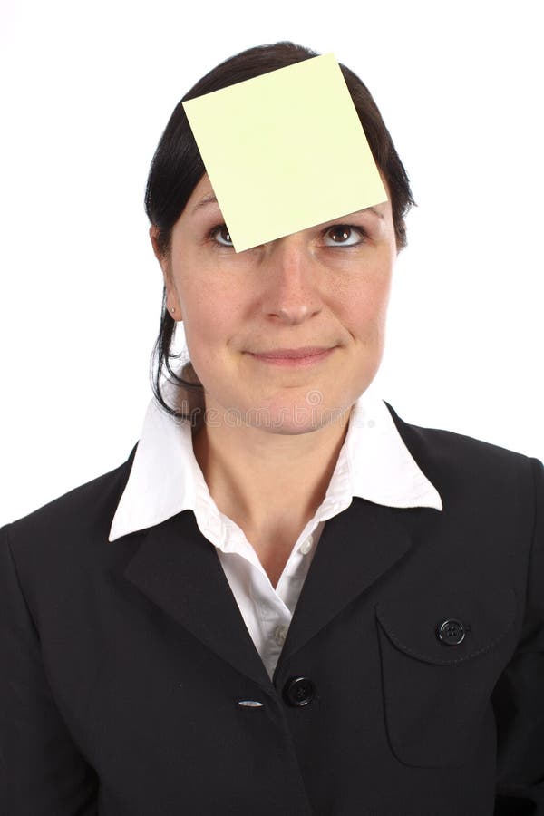 Empty Sticker on forehead stock image. Image of forgotten - 10548311