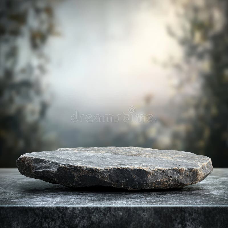Empty Stone Platform on Stone Background. for Product Display Stock ...