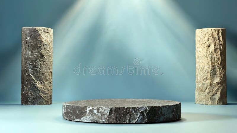 Empty Stone Product Display Podium Create with Artificial Intelligence ...