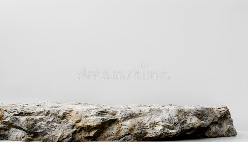 Empty Stone Surface Against White Background. Mockup for Design Stock ...