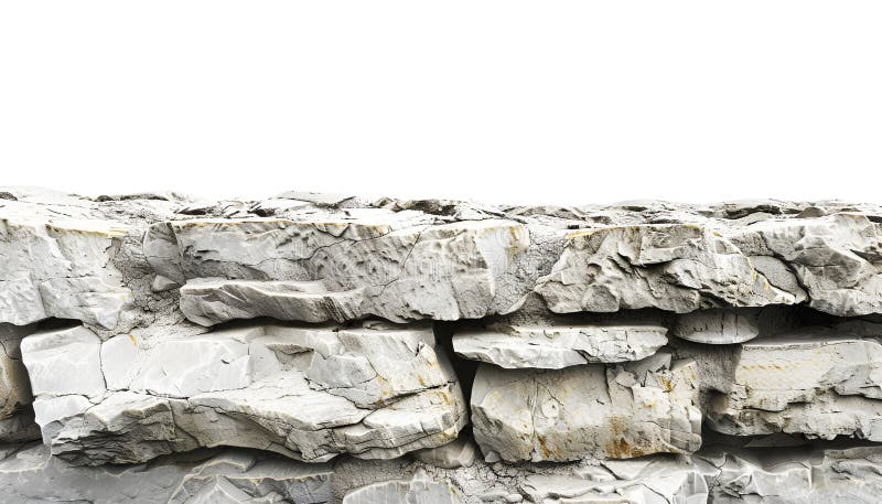 Empty Stone Surface Against White Background. Mockup for Design Stock ...