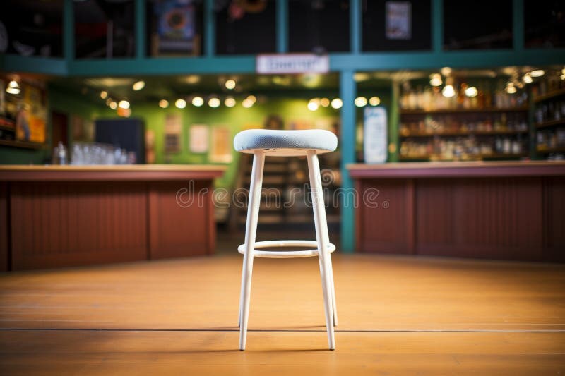 An Empty Stool on a Comedy Club Stage Stock Image - Image of stool ...