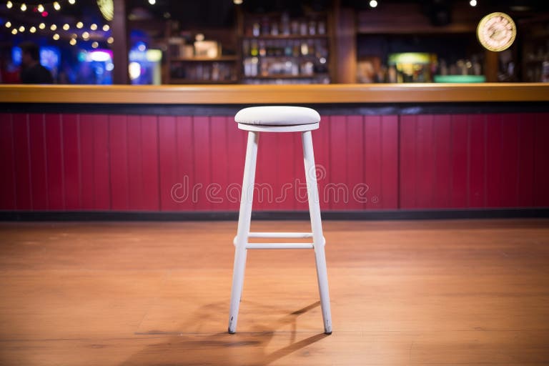 An Empty Stool on a Comedy Club Stage Stock Photo - Image of show ...