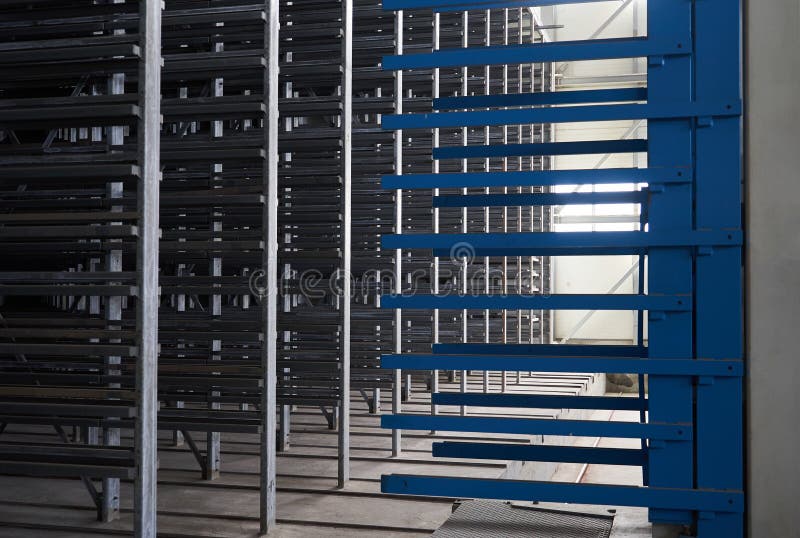 Empty Storage Place in the Factory Stock Image - Image of automation ...