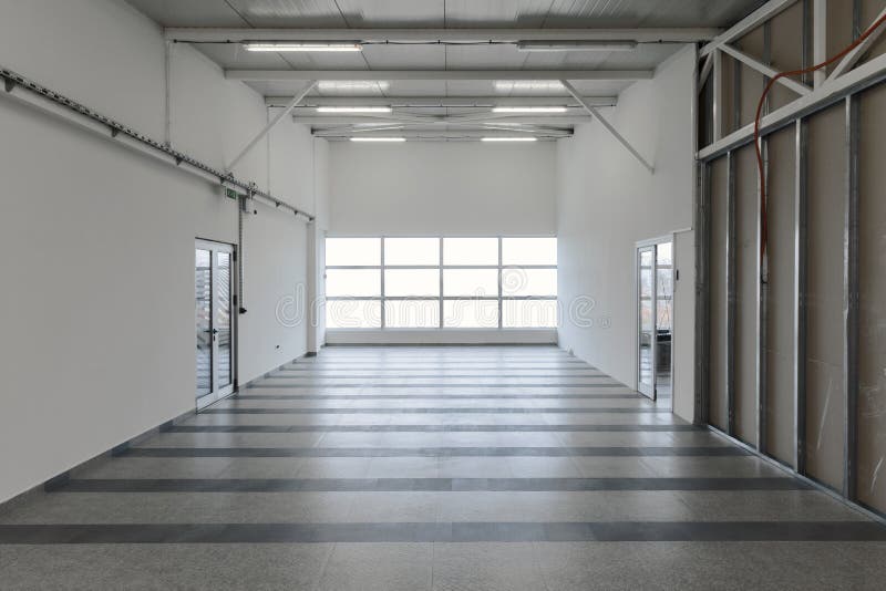 Empty storage place stock image. Image of modern, steel - 82597725