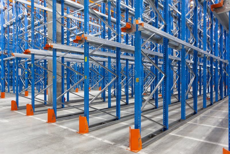 Empty Storage Racks in a Warehouse Stock Photo - Image of store ...