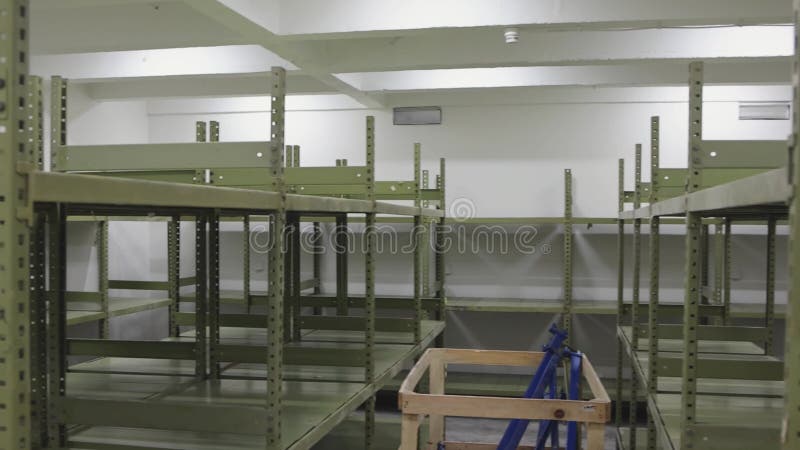 Empty Shelving System stock footage. Video of racks - 259198768