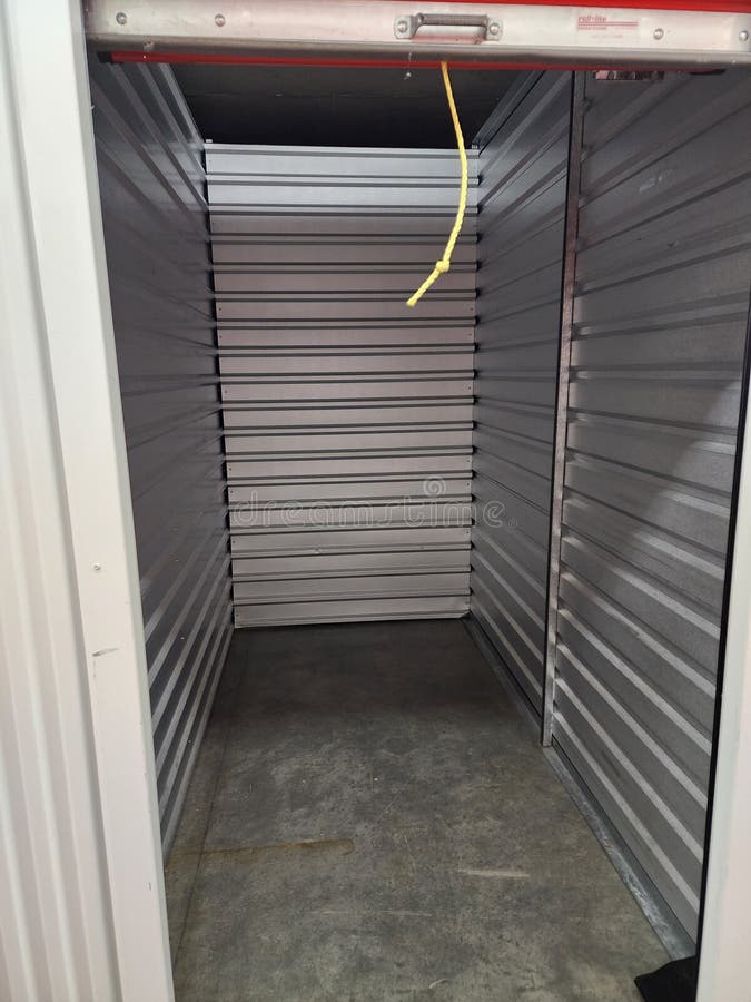 Empty Storage Unit Small Warehouse Stock Image - Image of warehouse ...