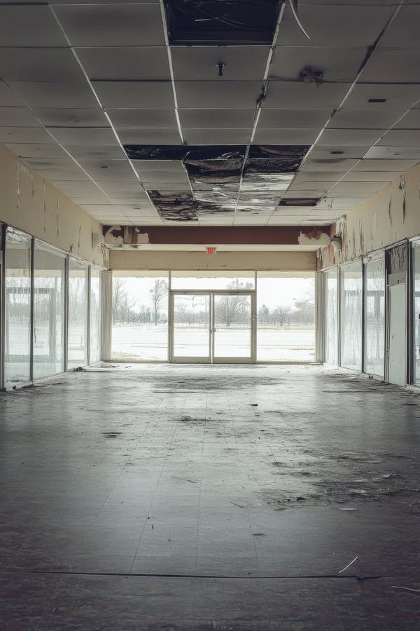 Empty Store Interior Highlighting Decline of Retail Space before ...