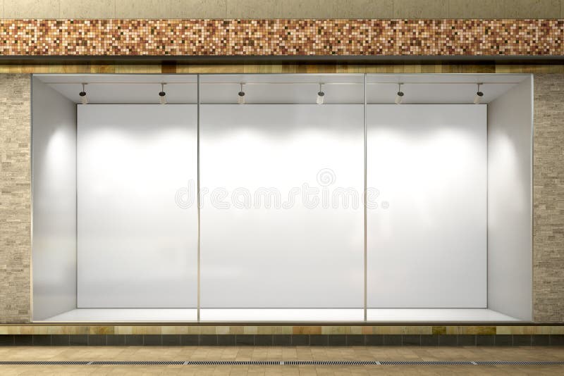 Empty store window stock illustration. Illustration of front - 187029323