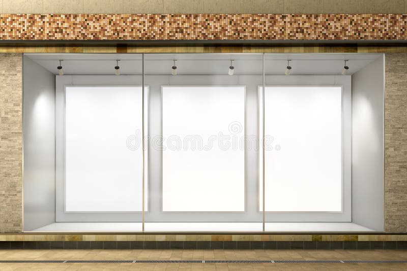 Empty store window stock illustration. Illustration of outdoor - 187029357