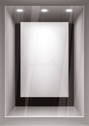 Empty storefront stock vector. Illustration of display - 18548619
