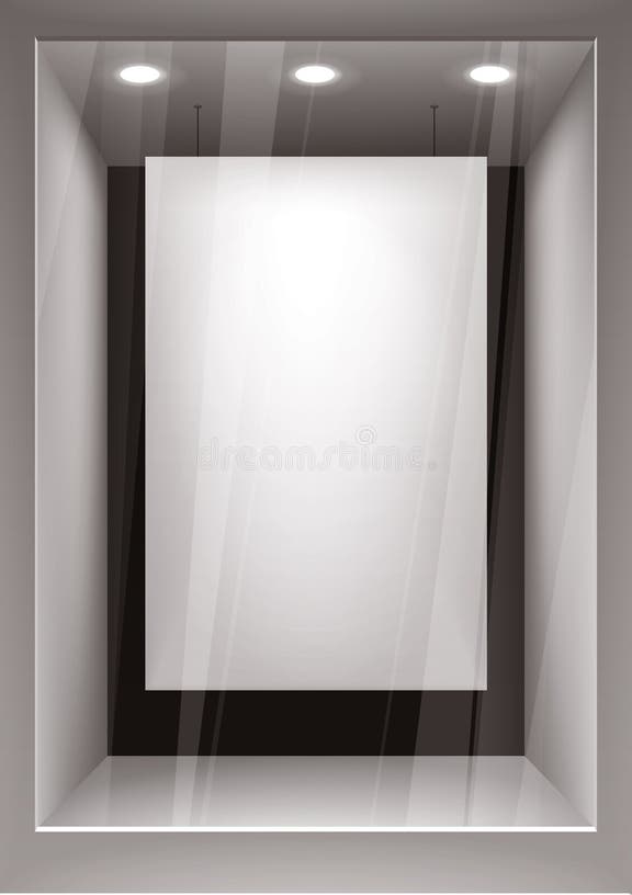 Empty storefront stock vector. Illustration of display - 18548619