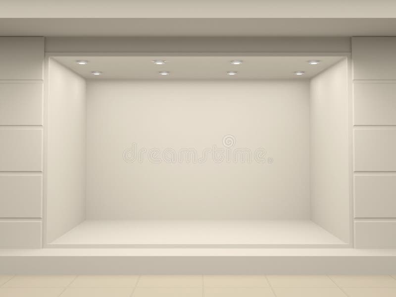 Empty storefront of shop stock illustration. Illustration of hollow ...