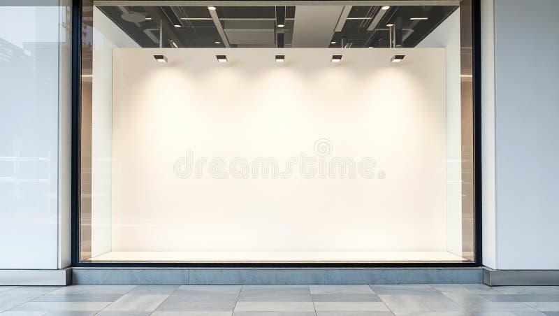 Empty Storefront Window Display Mockup Blank Background for Product ...