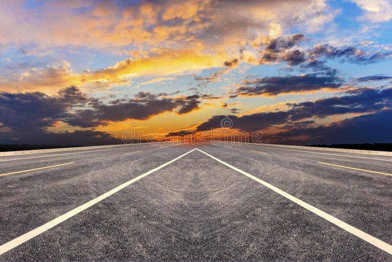Highway after sunset stock image. Image of exposition - 15153405