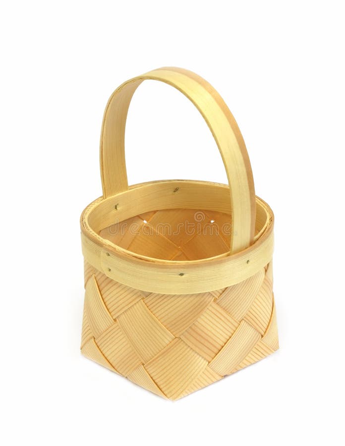 Empty straw basket stock image. Image of wooden, object - 9981613