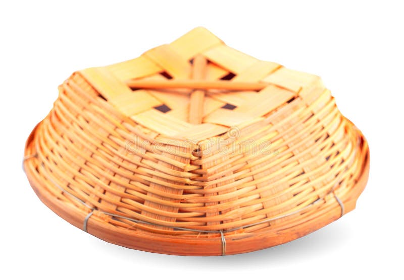 Empty straw basket stock image. Image of wooden, object - 9981613