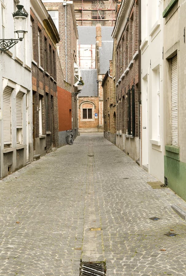 Empty street stock photo. Image of house, city, town, bike - 6424434