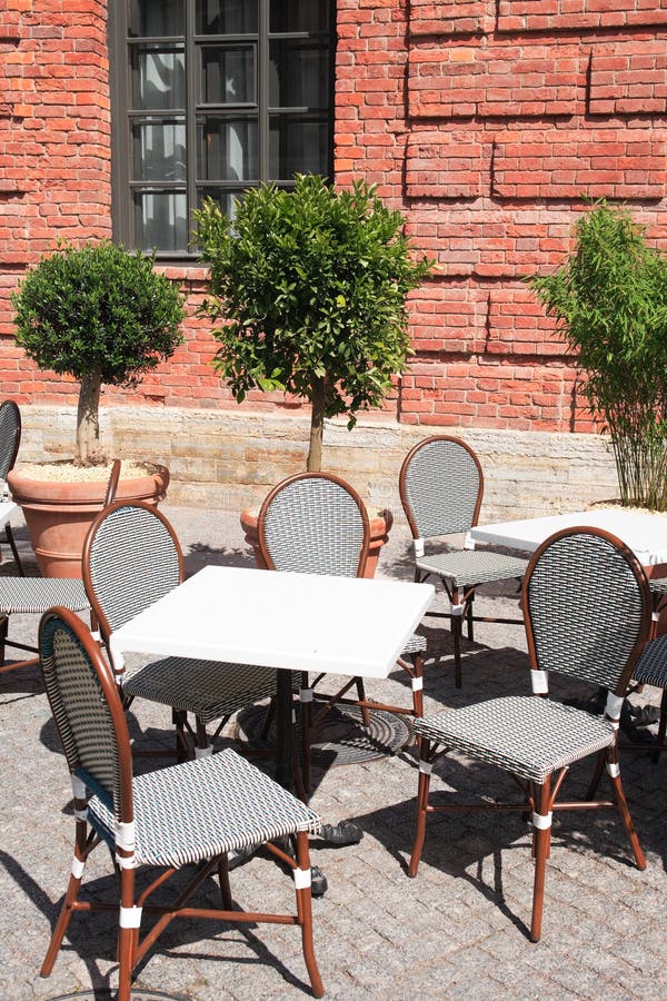 Empty Street Cafe stock photo. Image of frontage, built - 96870560