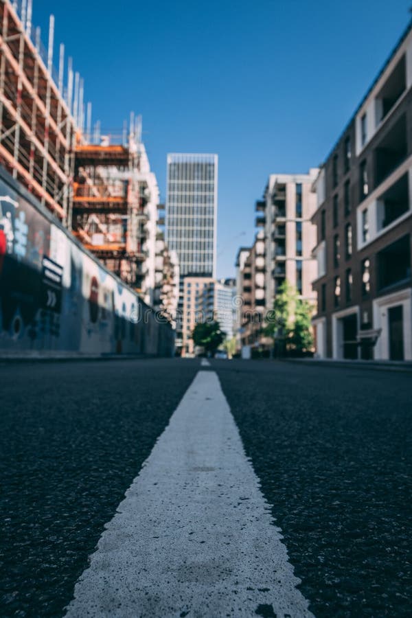 Empty Street with Modern Houses in Stratford Editorial Photo - Image of ...