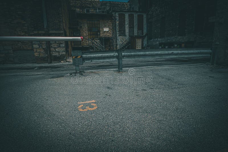 Empty Street with the Number 13 Written on the Ground Editorial Image ...