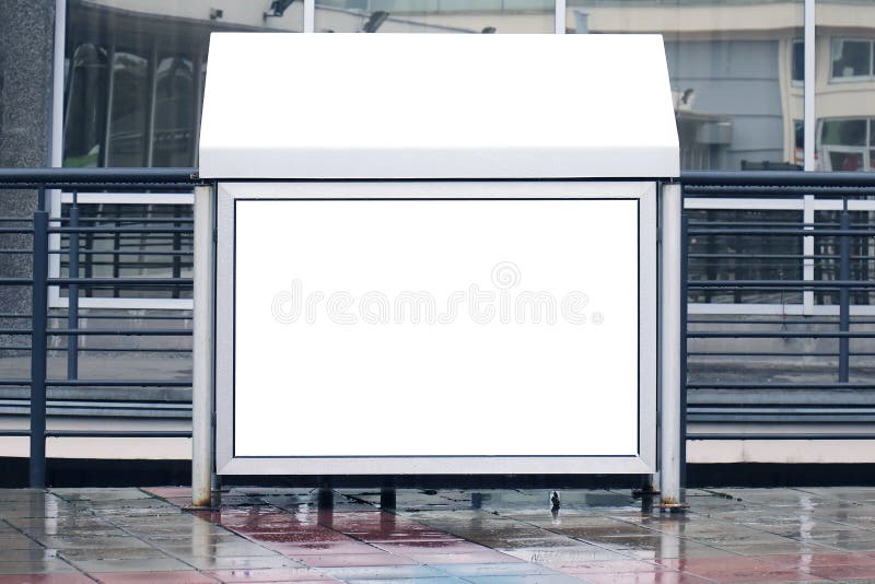 Empty street panel stock image. Image of white, advertising - 82845647