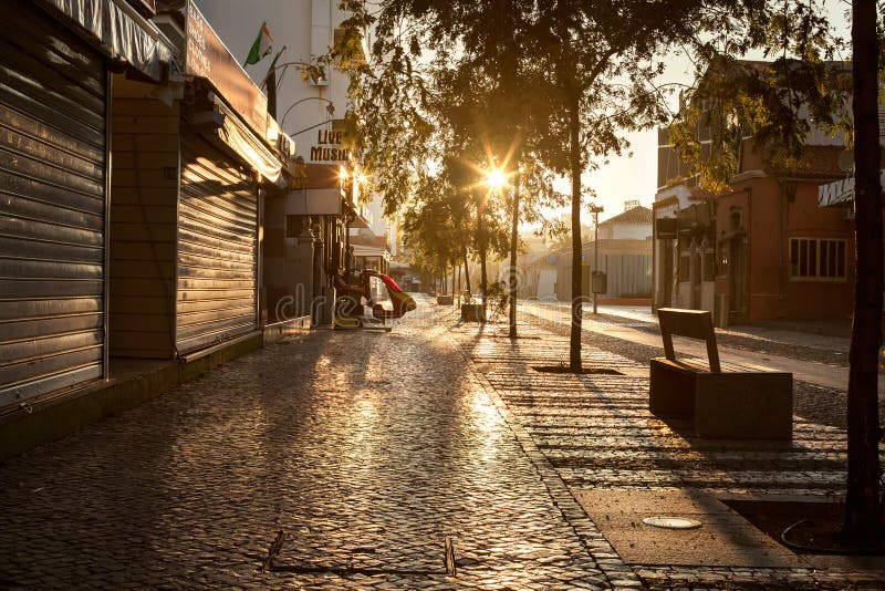 Empty Street Road in City without People Stock Image - Image of ...