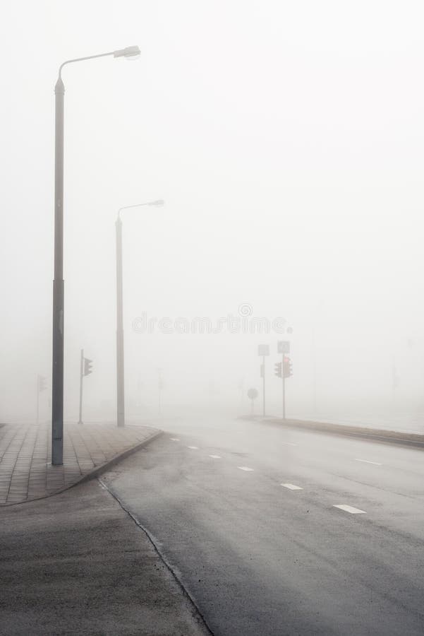 Empty street stock photo. Image of road, lights, asphalt - 56484996