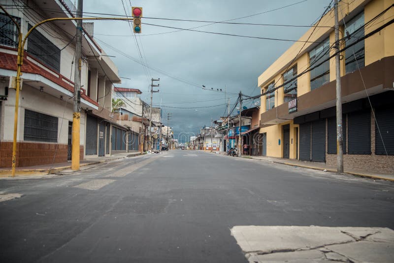 An Empty Street Scene with Focus on the Side of a Road Editorial Stock ...