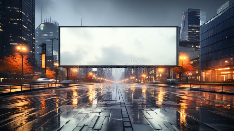 Empty Street Sign Billboard Stock Photo - Image of street, marketing ...