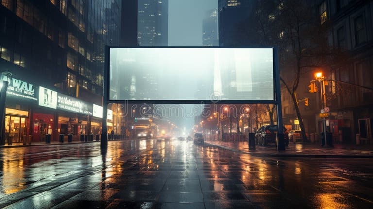 Empty Street Sign Billboard Stock Image - Image of blank, sign: 331966277