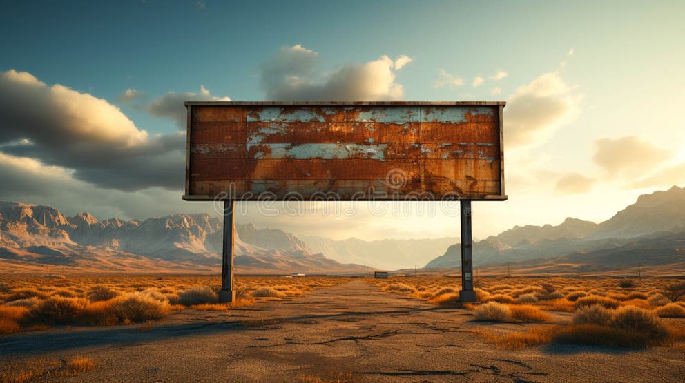 Empty Street Sign Billboard Stock Photo - Image of promotion, banner ...