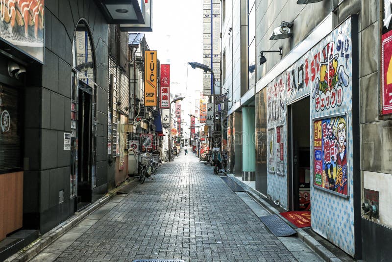 An Empty Street at Tokyo Downtown Editorial Photography - Image of ...