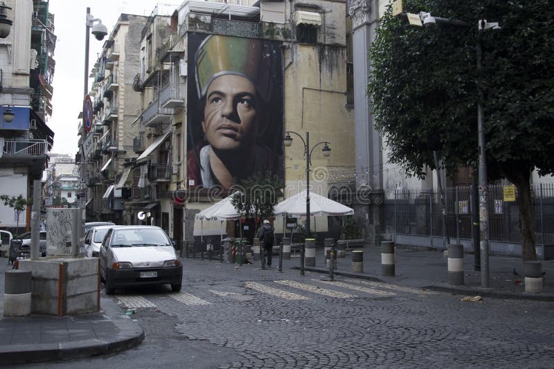 Empty Streets of Naples, during the First Day of Lockdown Editorial ...