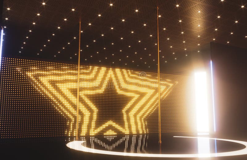 Strip Club Stage and Lights Stock Illustration - Illustration of ...