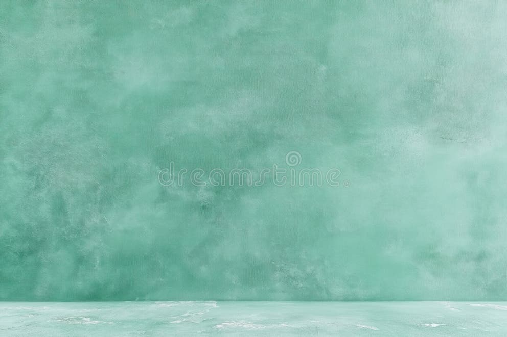 Empty Studio Backdrop. Muted Jade Green Wall with Subtle Texture ...